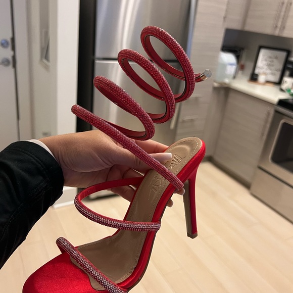 Shoes | Sexy Red Wrap Around Heels | Poshmark